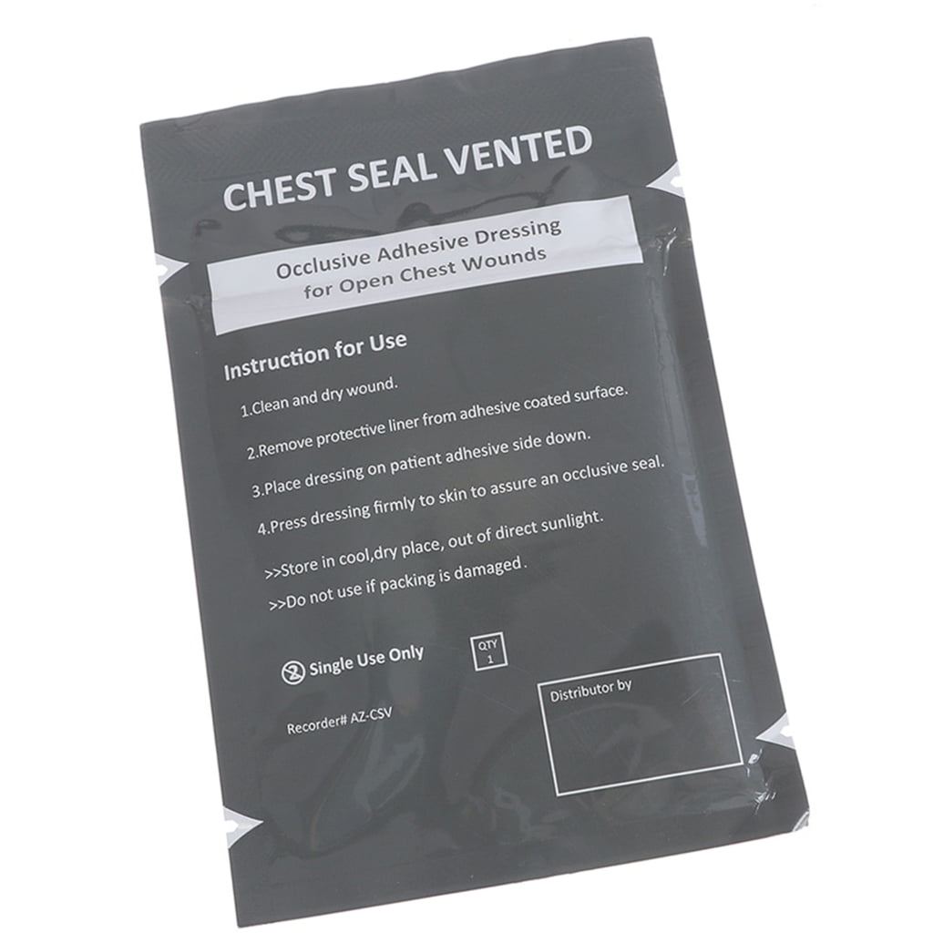 Emergency Trauma Sticker Chest Seal Vented Dressing Bandages Emergency ...