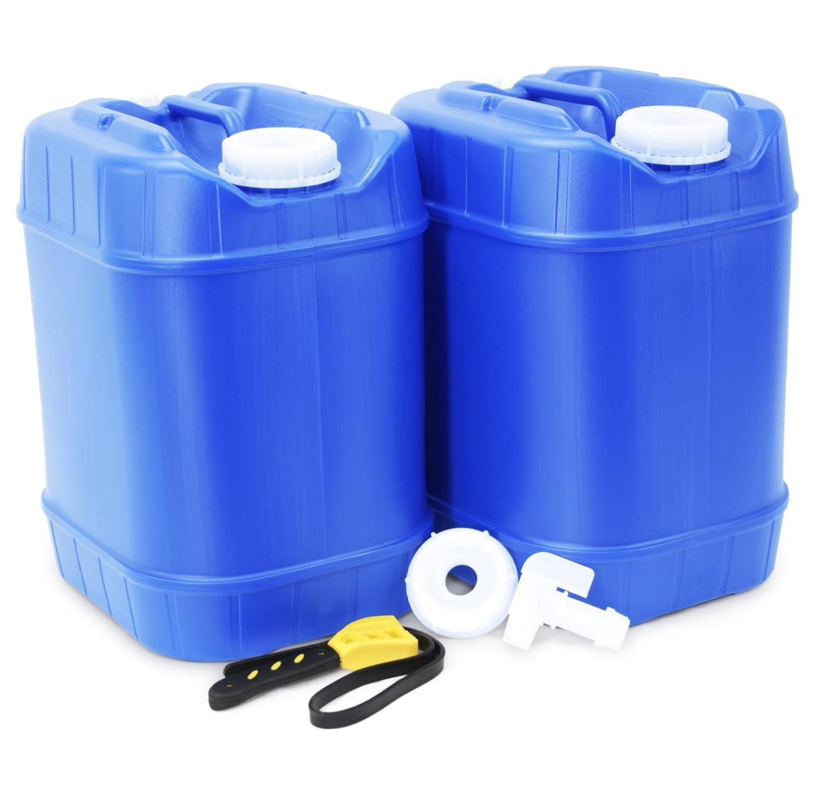 Emergency Water Storage Containers - 5 Gallon Each Water Storage w/Lids ...