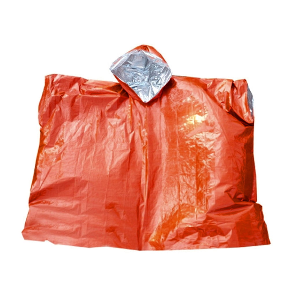 Emergency Waterproof Poncho Rain Coat for Outdoor Survival Disaster ...