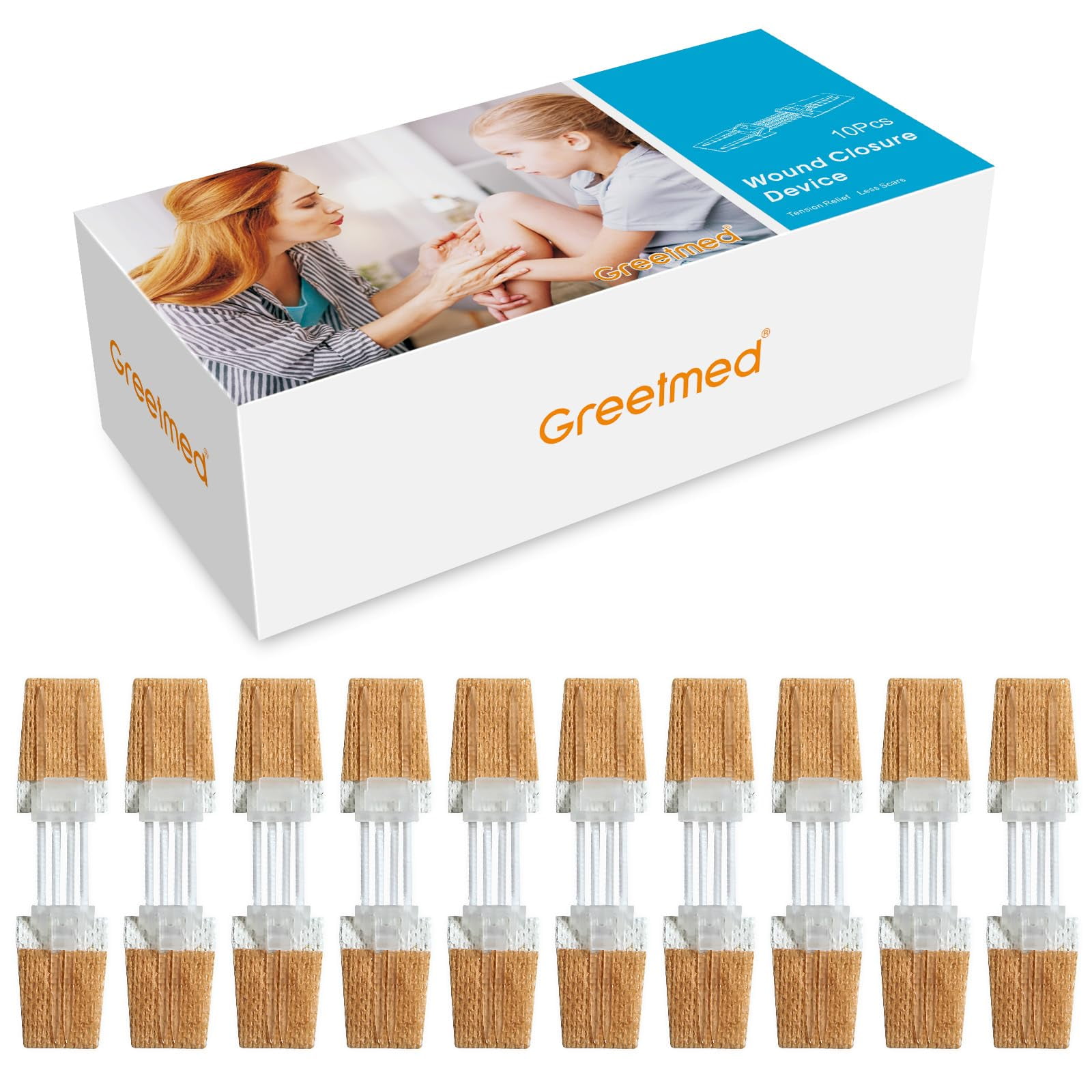 Emergency Wound Closure Device 10 Pcs Zip Stitch Wound Closure Strips ...