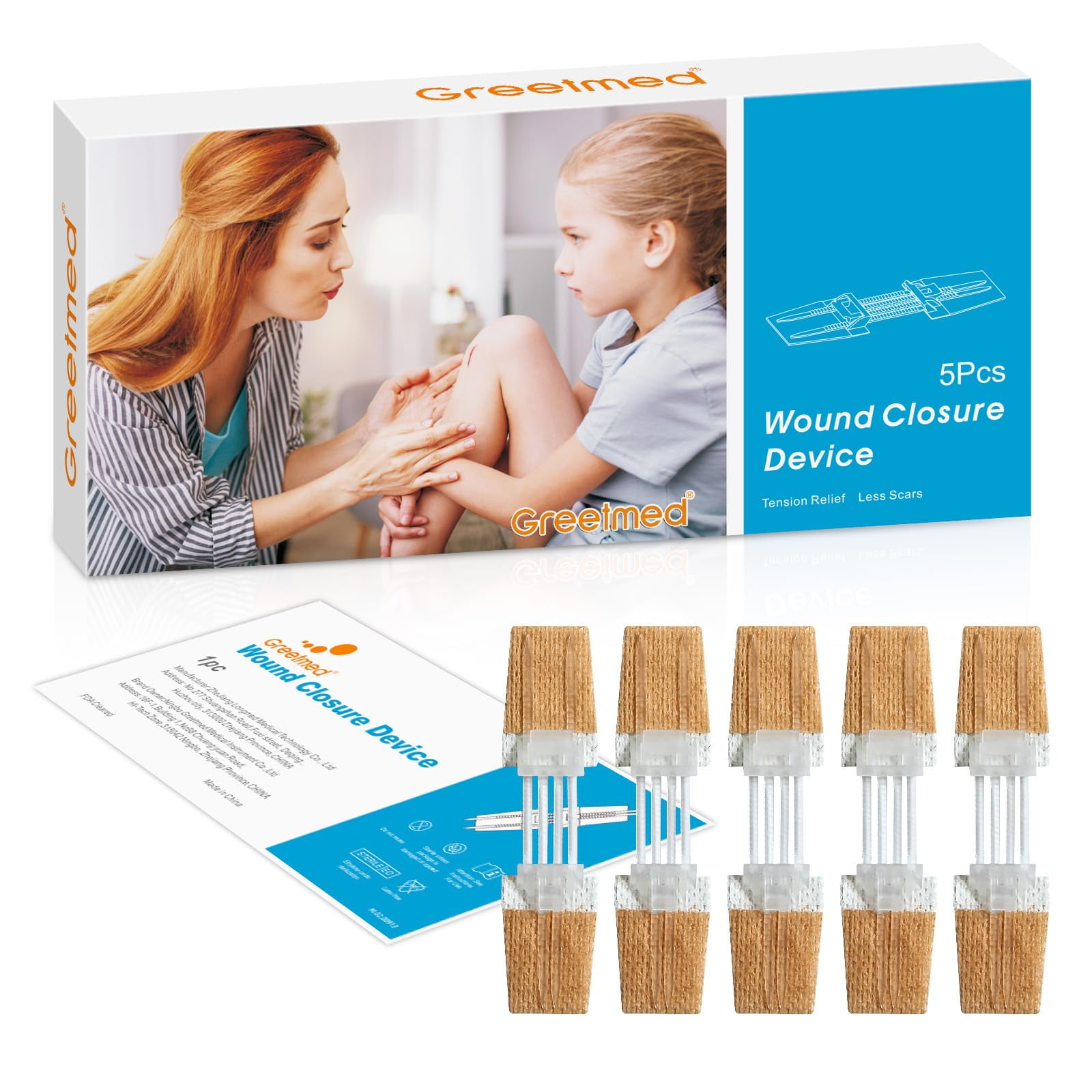 Emergency Wound Closure Device 5 Pcs - Zip Stitch Wound Closure Strips ...