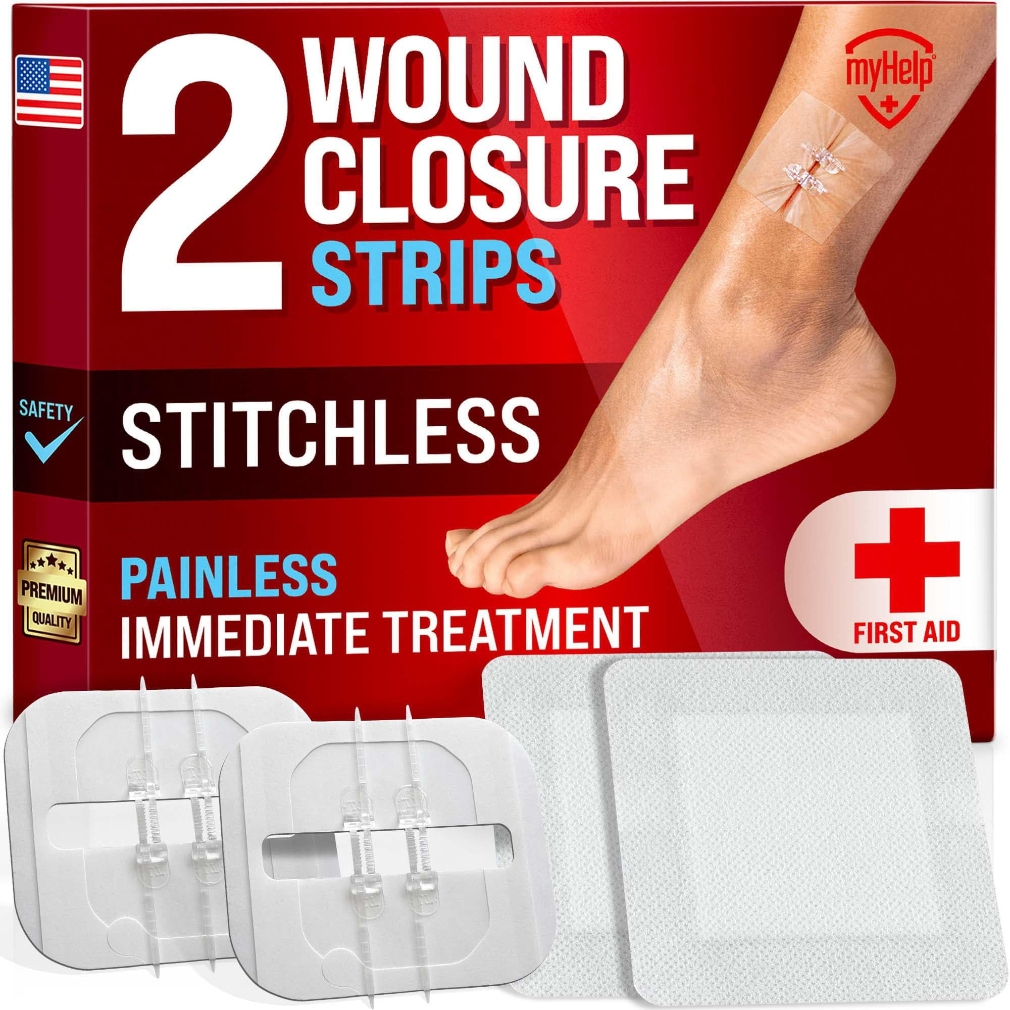 Emergency Wound Closure Strips - 2pk - Laceration Closure Kit ...