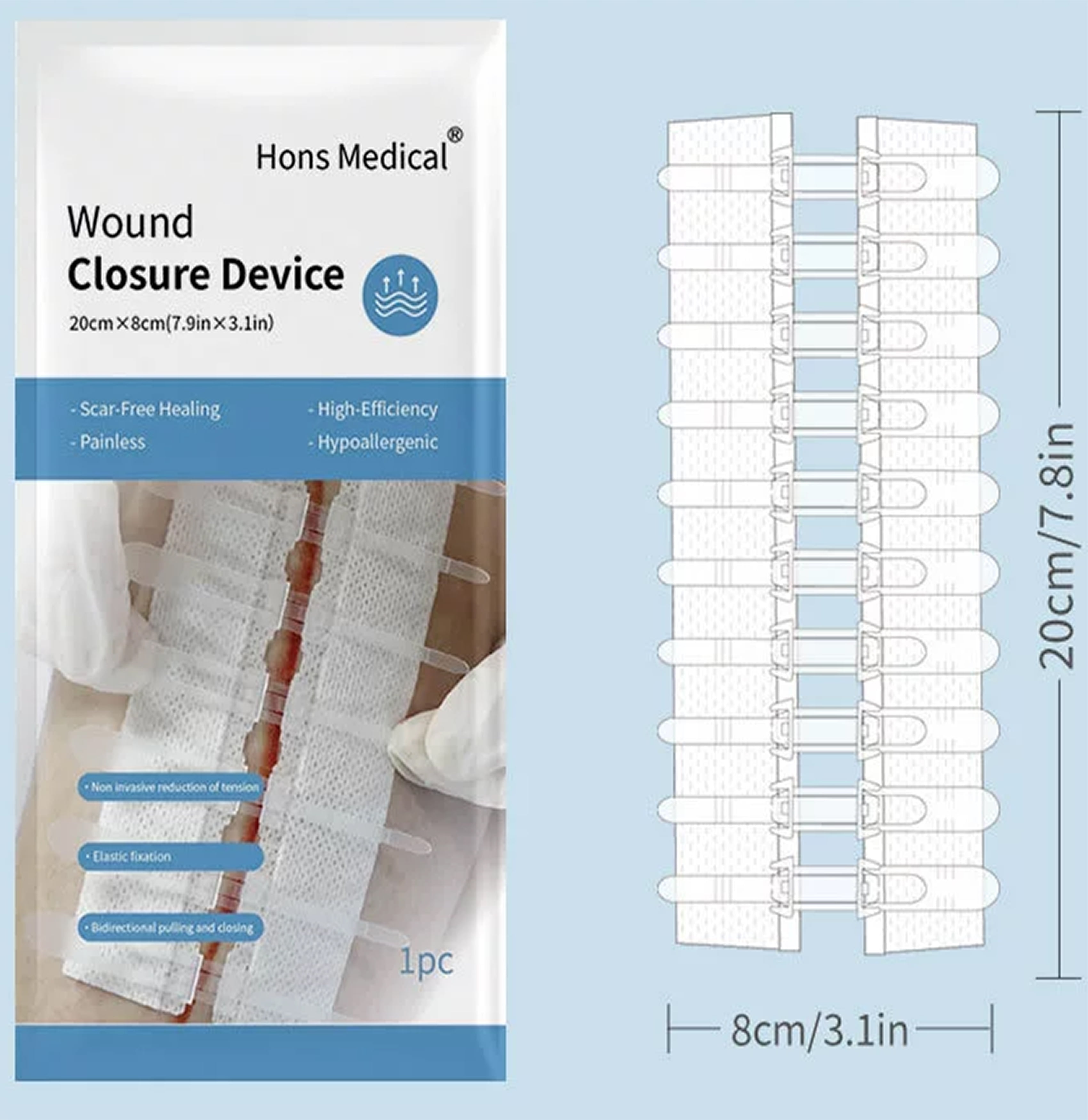 Emergency Wound Closure Strips,Sutures Butterfly Bandaids for Wound ...