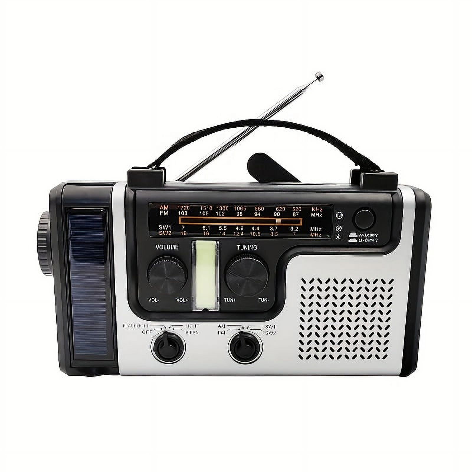 Emergency solar hand crank power emergency radio AM/FM/SW multi-band ...