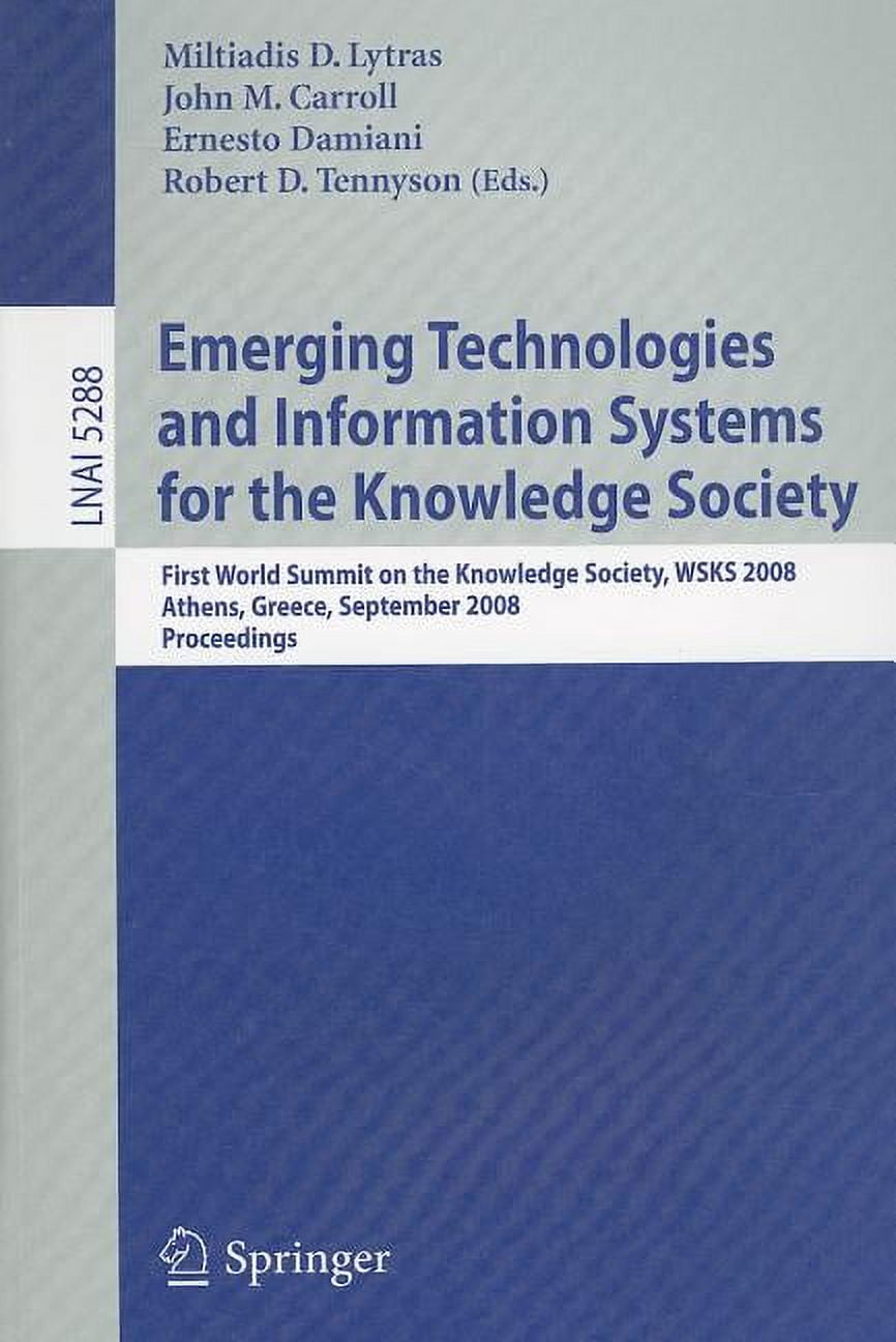 Emerging Technologies and Information Systems for the Knowledge Society ...