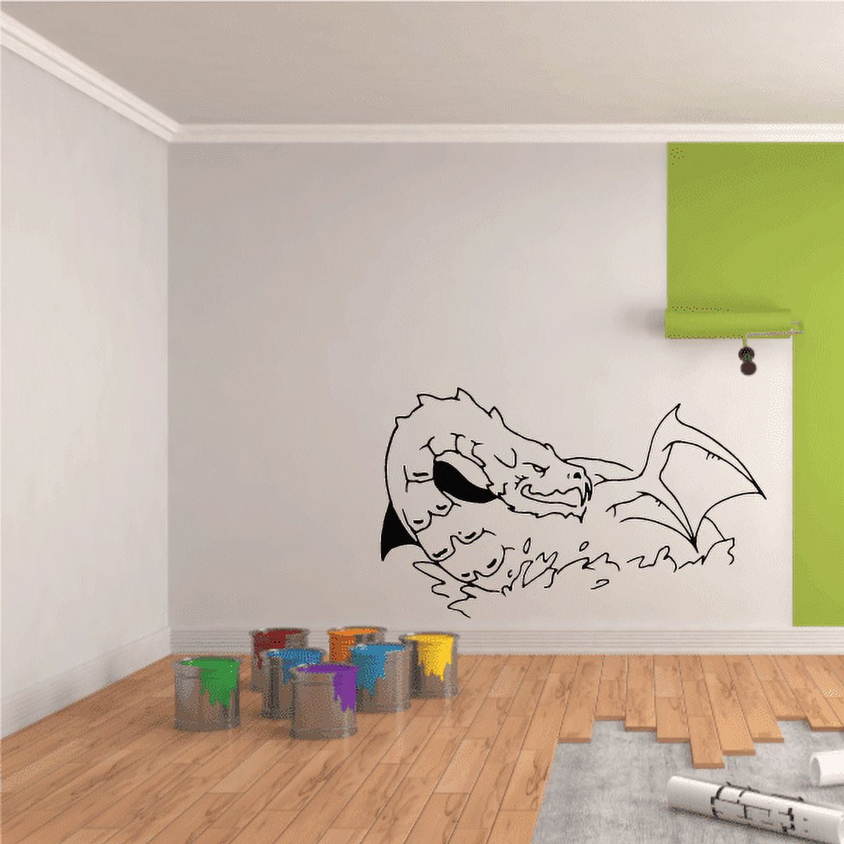 Emerging Winged Sea Monster Decal - 36 Inches - Walmart.com