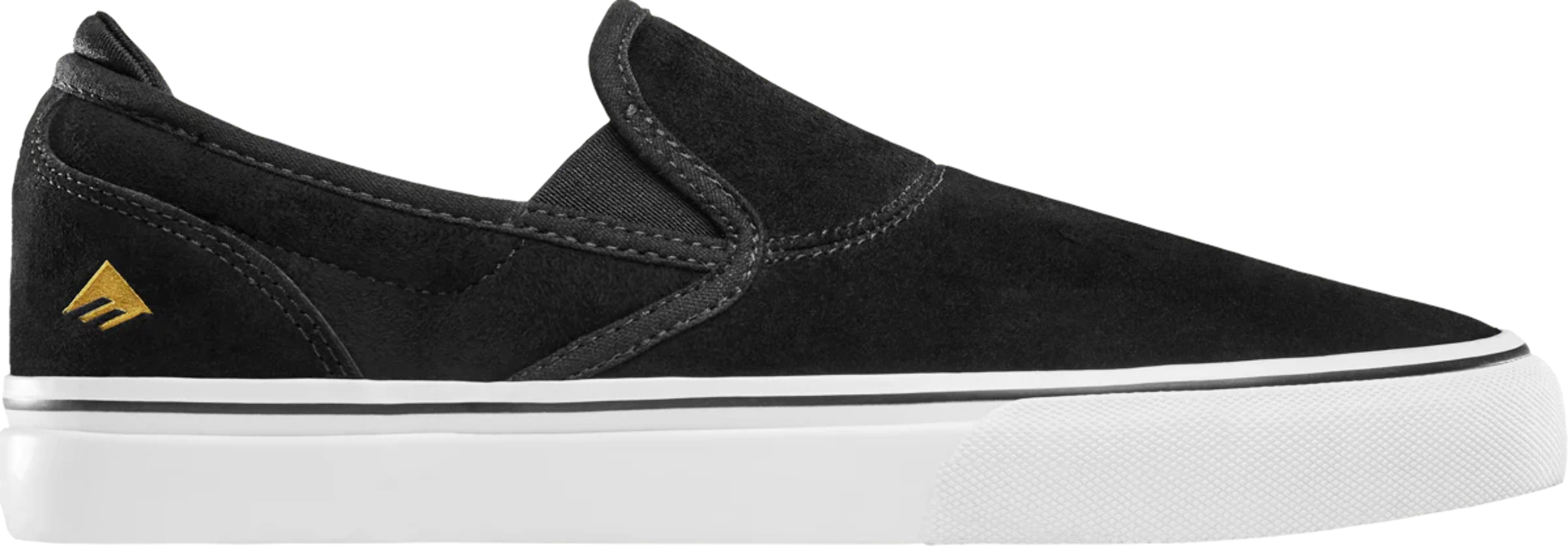 Emerica Mens Wino G6 Slip-On Black White Gold Shoes - Walmart.com