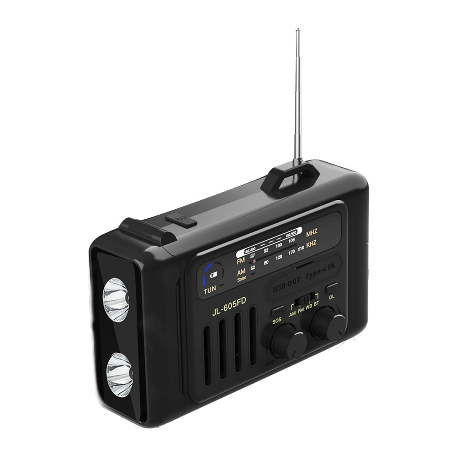 Emerncy Bluetooth Speaker Radio with Hand Crank nerator, Solar Power ...