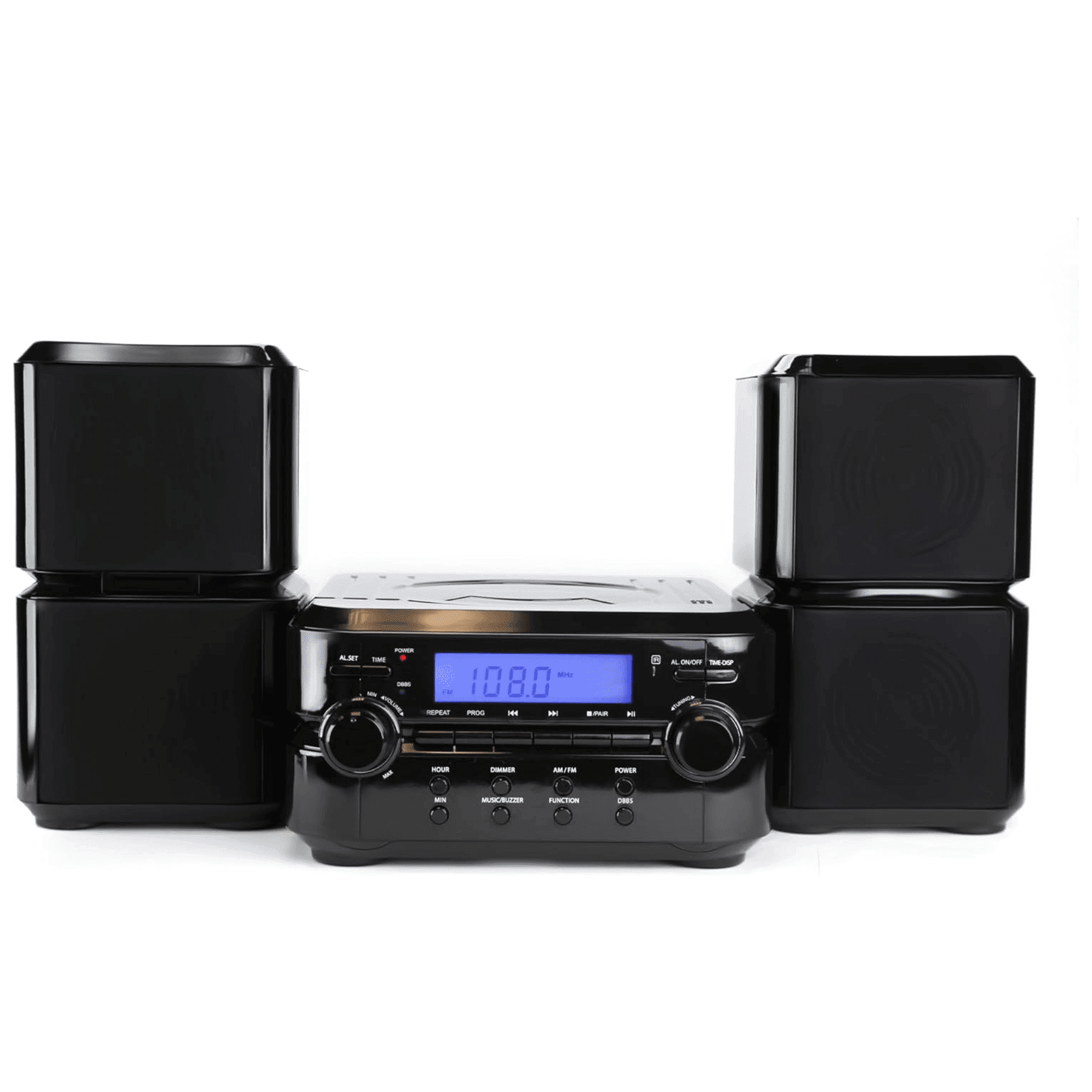 Emerson Bluetooth CD Microsystem with AM/FM Radio, LCD Display & Remote ...