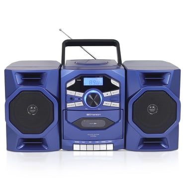 onn. Portable CD Boombox with Digital FM Radio, Navy - Walmart.com