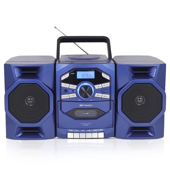 Emerson Boombox with CD & Cassette Player | Digital AM FM Portable ...
