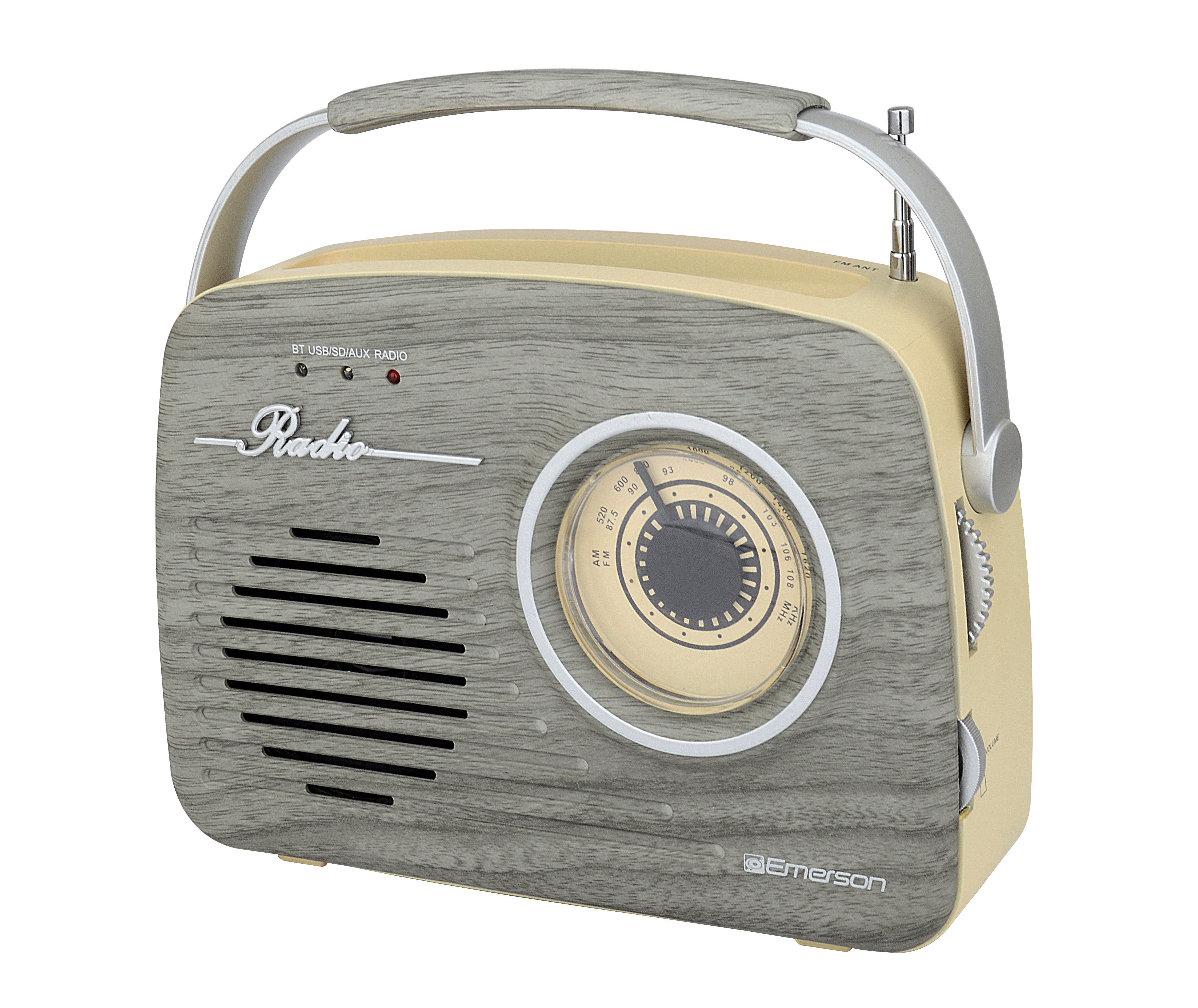 Emerson EAS-3002 Portable Retro Radio with Built-in Rechargable Battery ...