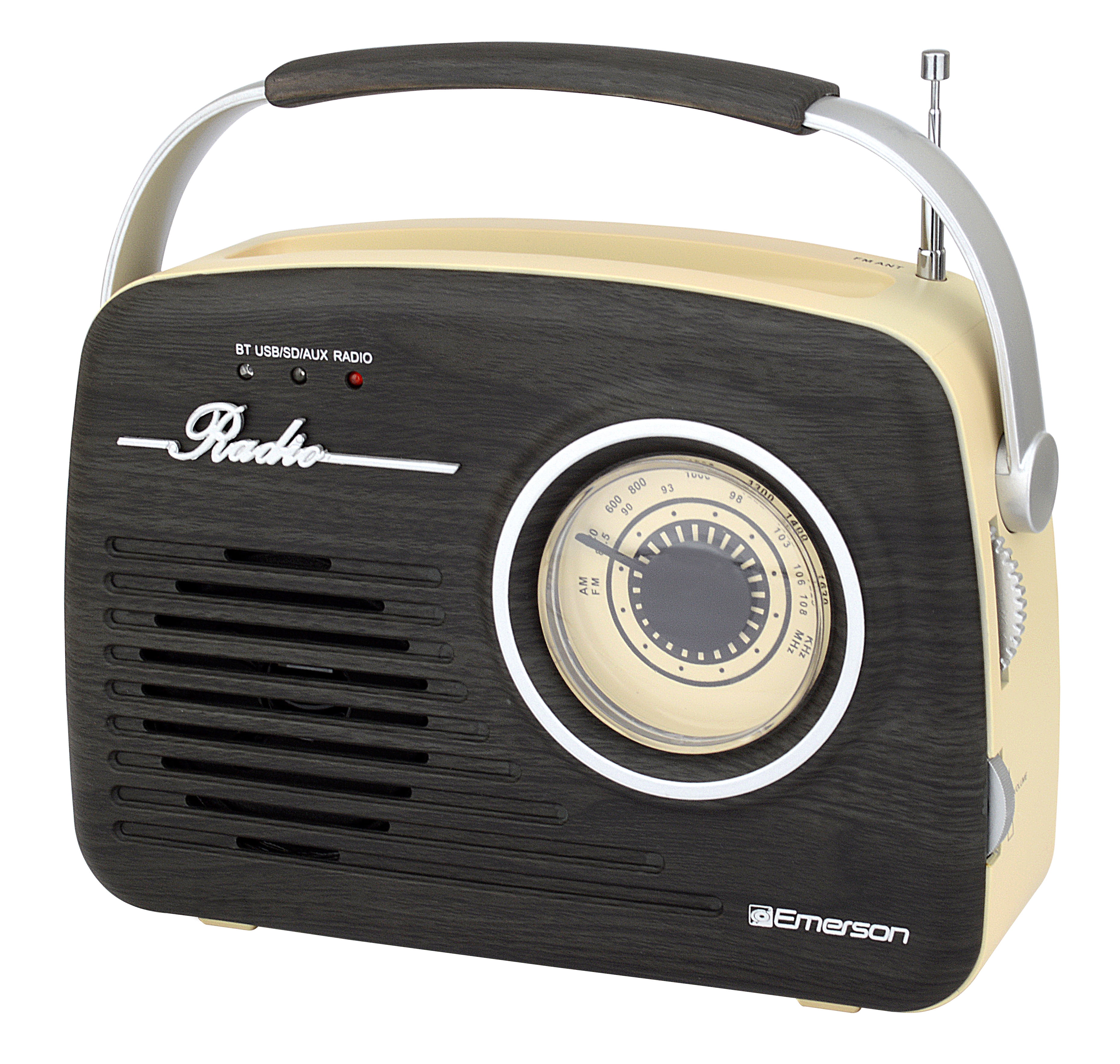 Emerson EAS-3002 Portable Retro Radio with Built-in Rechargable Battery ...