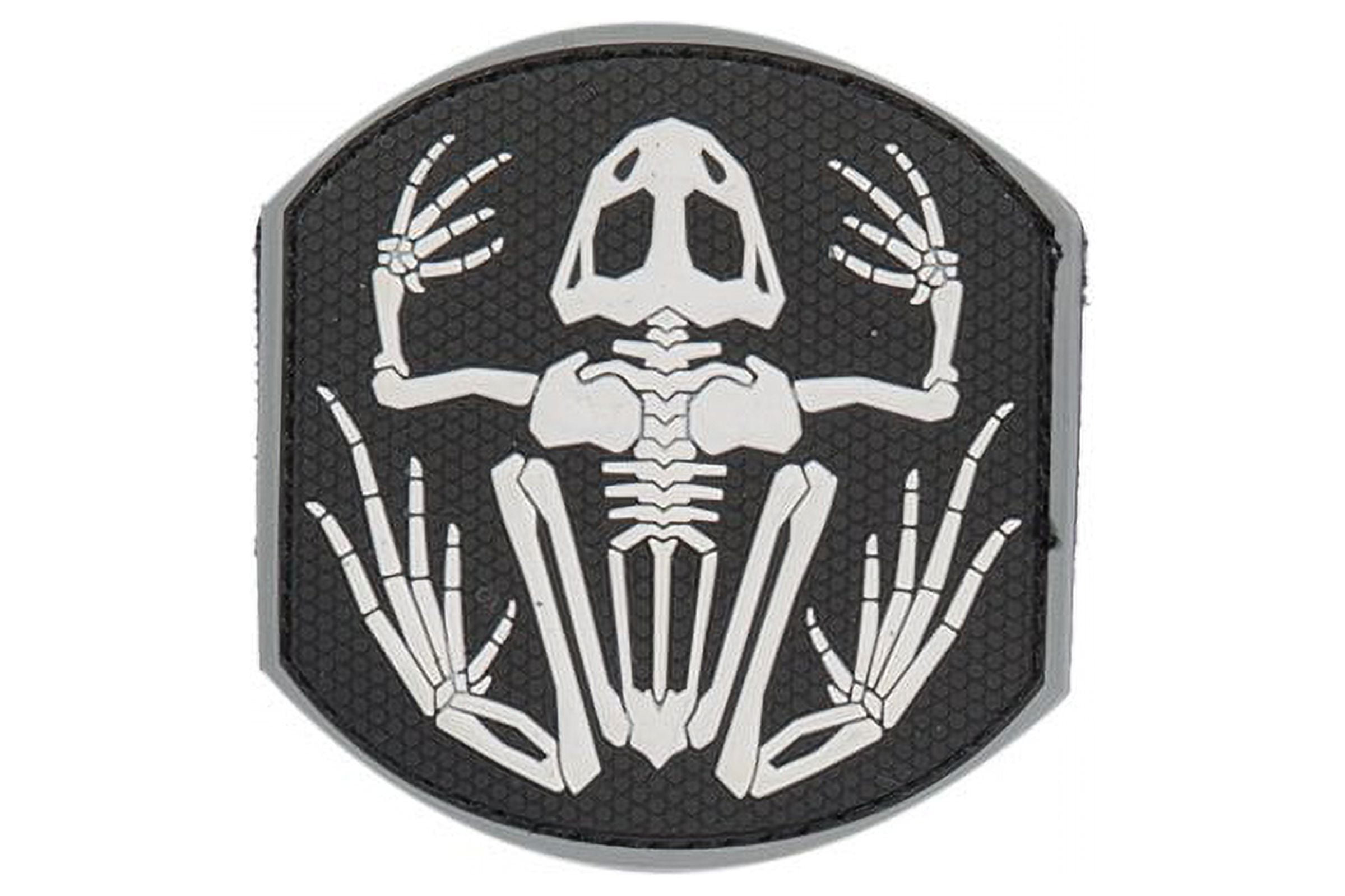 Emerson Frog Skeleton PVC Patch ( Black / White ) Size: 2.87 x 2.81 in ...
