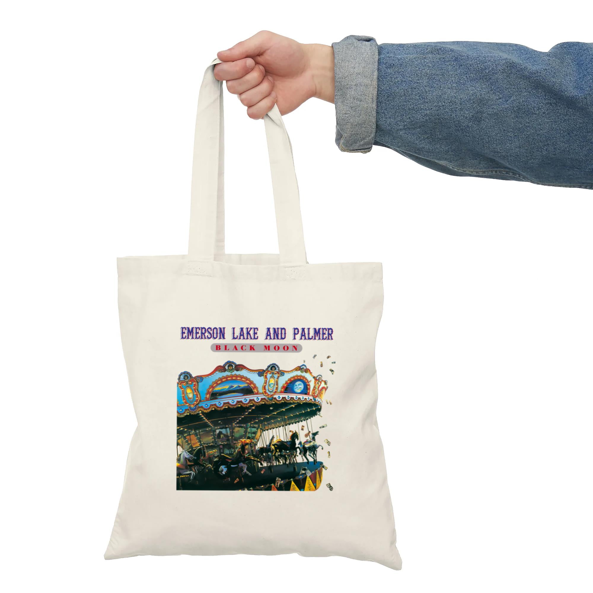 Emerson, Lake & Palmer Black Moon 90s Prog Rock Music Album Unisex Tote ...