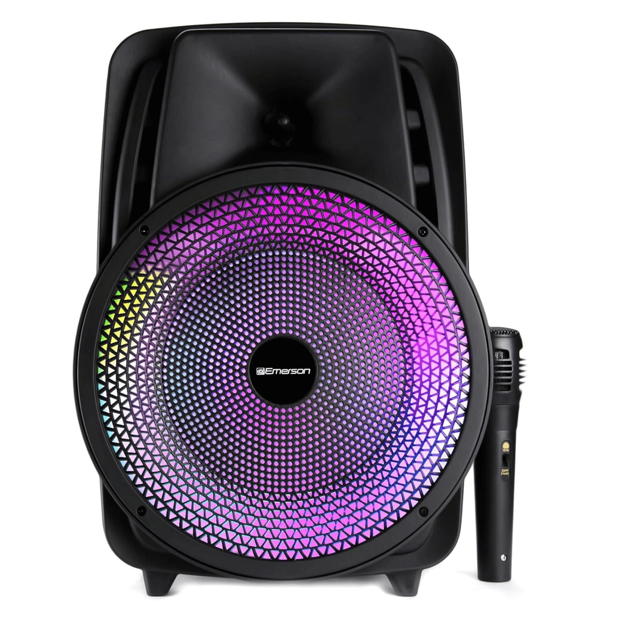 Emerson Portable 8" Bluetooth Party Speaker with FM Radio, Disco Light and Stand - Walmart.com