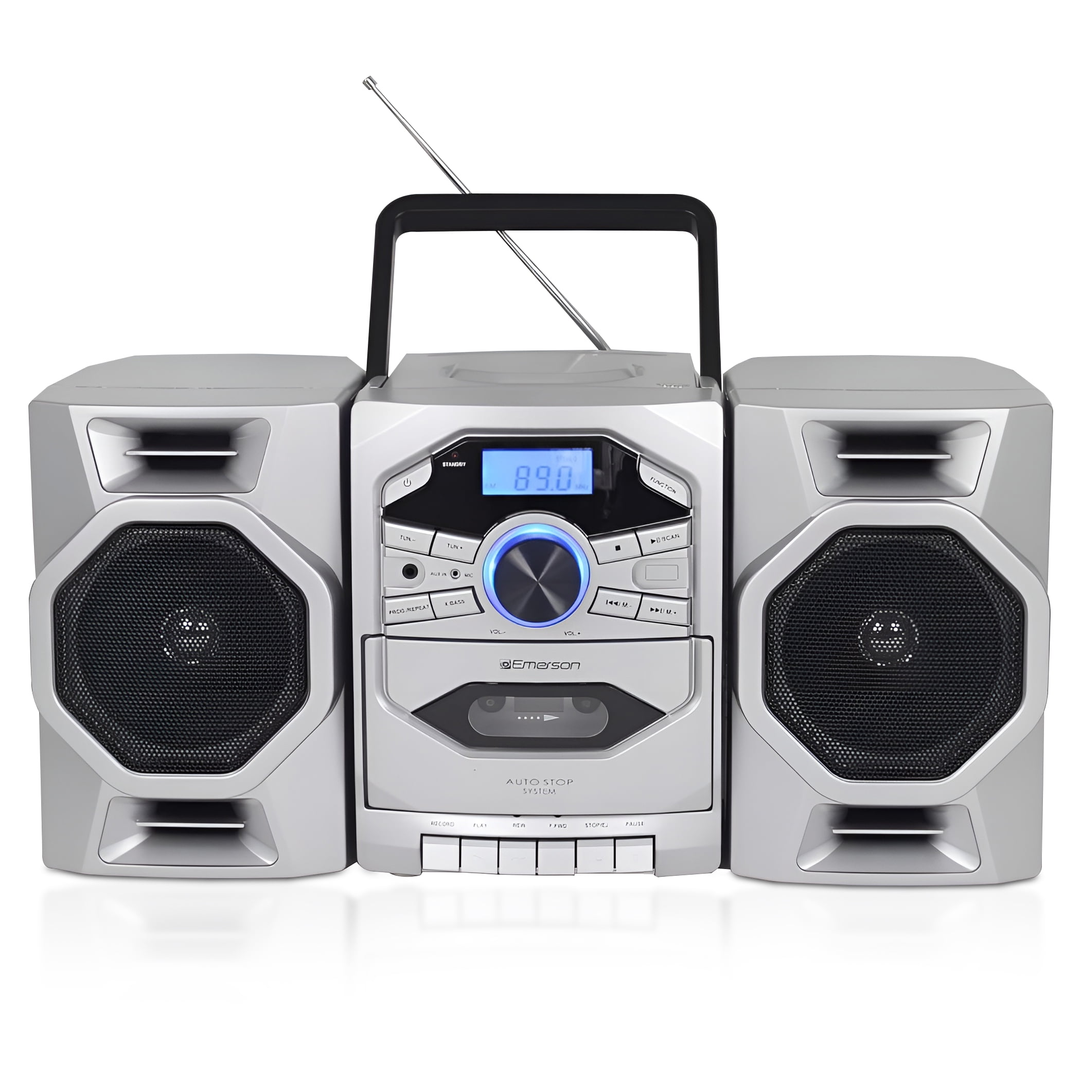 Emerson Boombox with CD & Cassette Player | Digital AM FM Portable ...