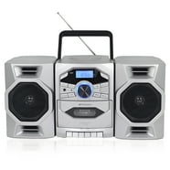 onn. Portable FM Boombox with LED Lighting - Walmart.com