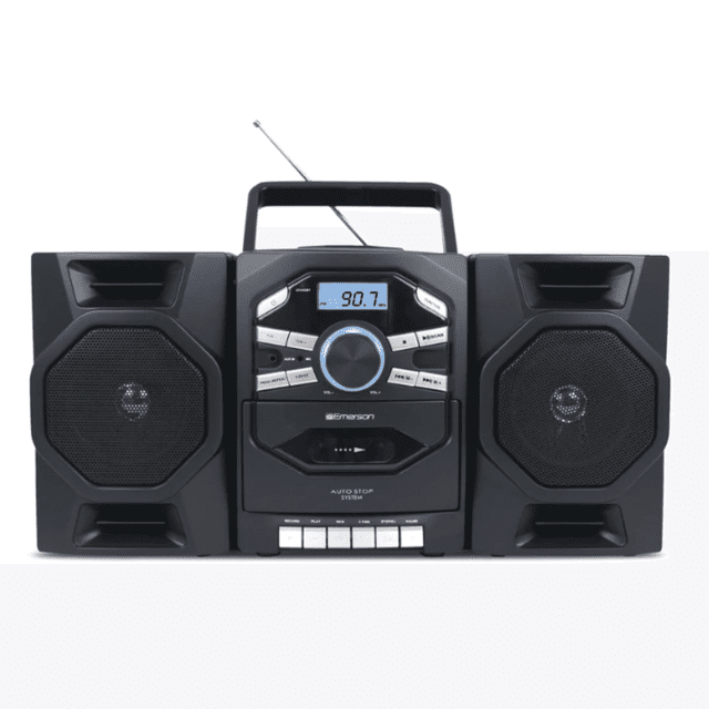 Emerson Portable CD & Cassette Player, Compact Stereo Boombox with ...