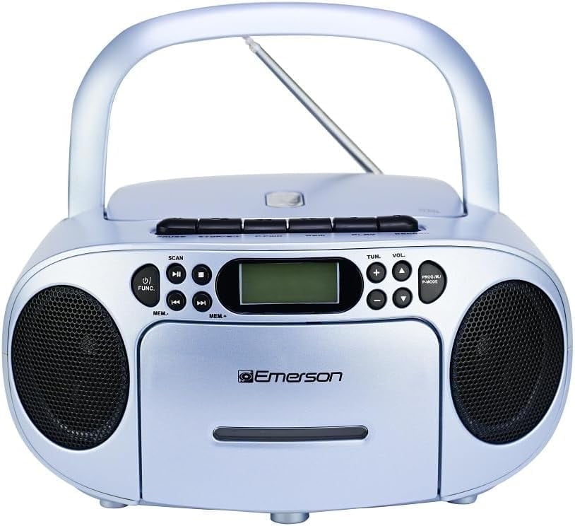 Emerson Portable CD Player Boombox with Cassette Player, AM/FM Radio ...
