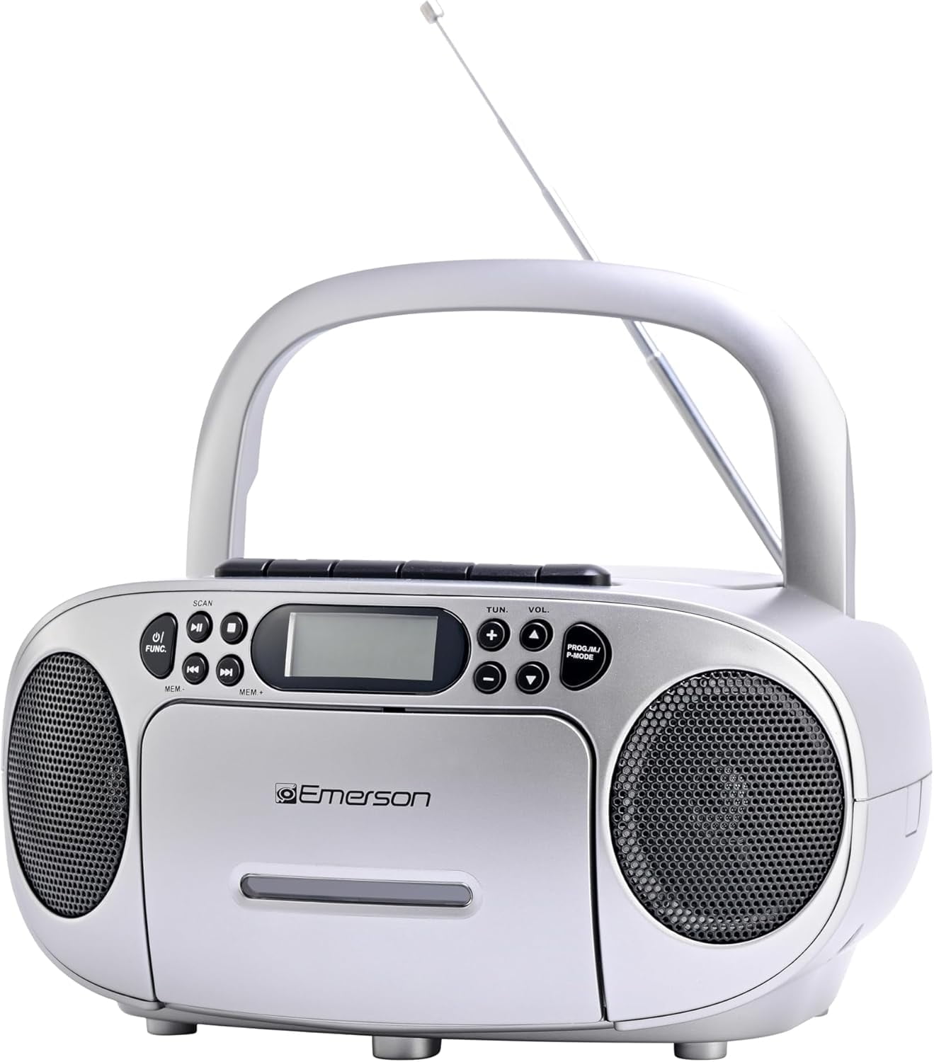 Emerson Portable CD & Cassette Player Recorder Boombox, AM/FM Radio ...