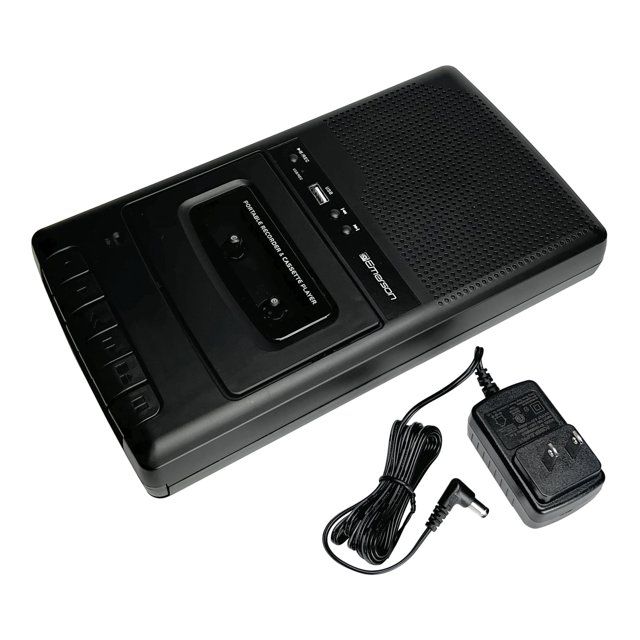 Free Shipping! Emerson Portable Cassette Player and Recorder, Black ...