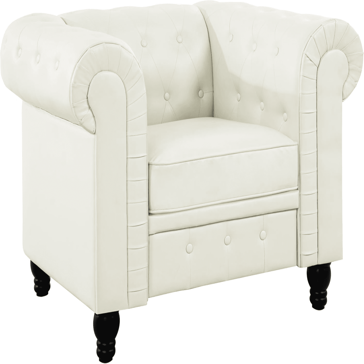 Emery Chesterfield Single Sofa Chair for Living Room Mid Century Chair ...