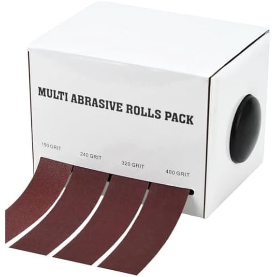Emery Cloth Roll, 4 Grits 1"x 26FT Sand Paper Roll with Dispenser, 150 ...