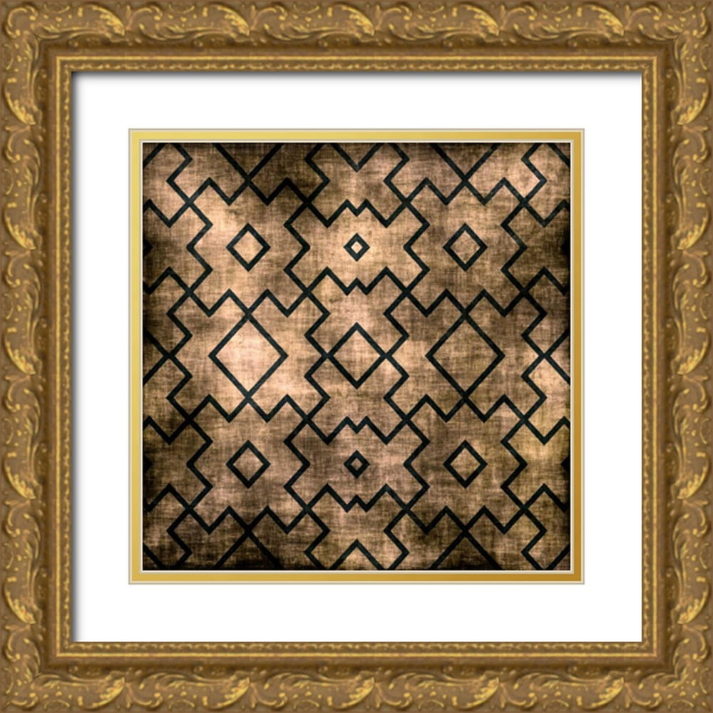 Emery, Kristen 26x26 Gold Ornate Wood Framed with Double Matting Museum ...