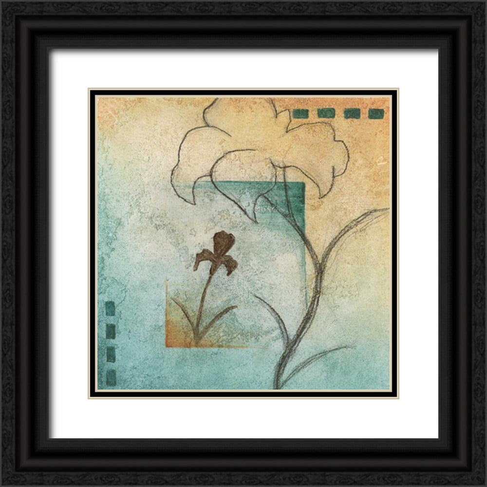 Emery, Kristin 26x26 Black Ornate Wood Framed with Double Matting ...
