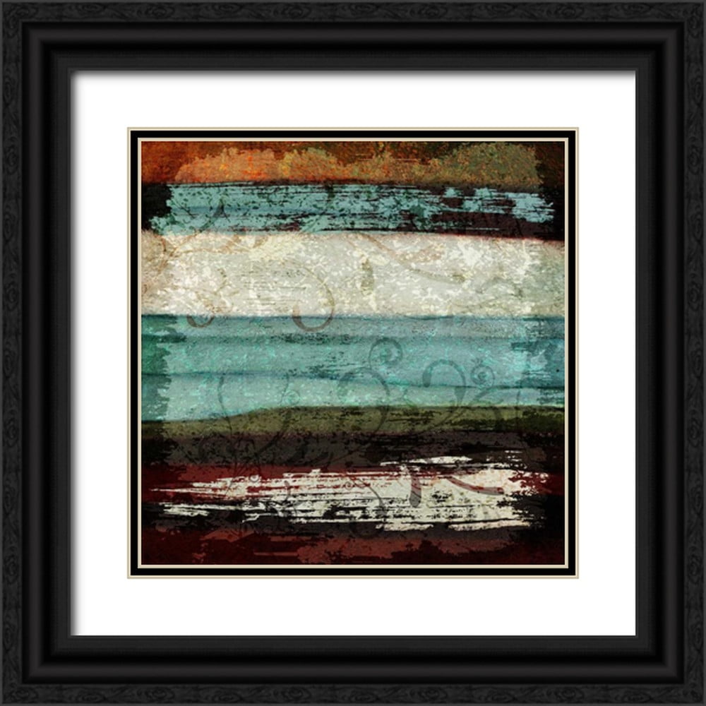 Emery, Kristin 26x26 Black Ornate Wood Framed with Double Matting ...