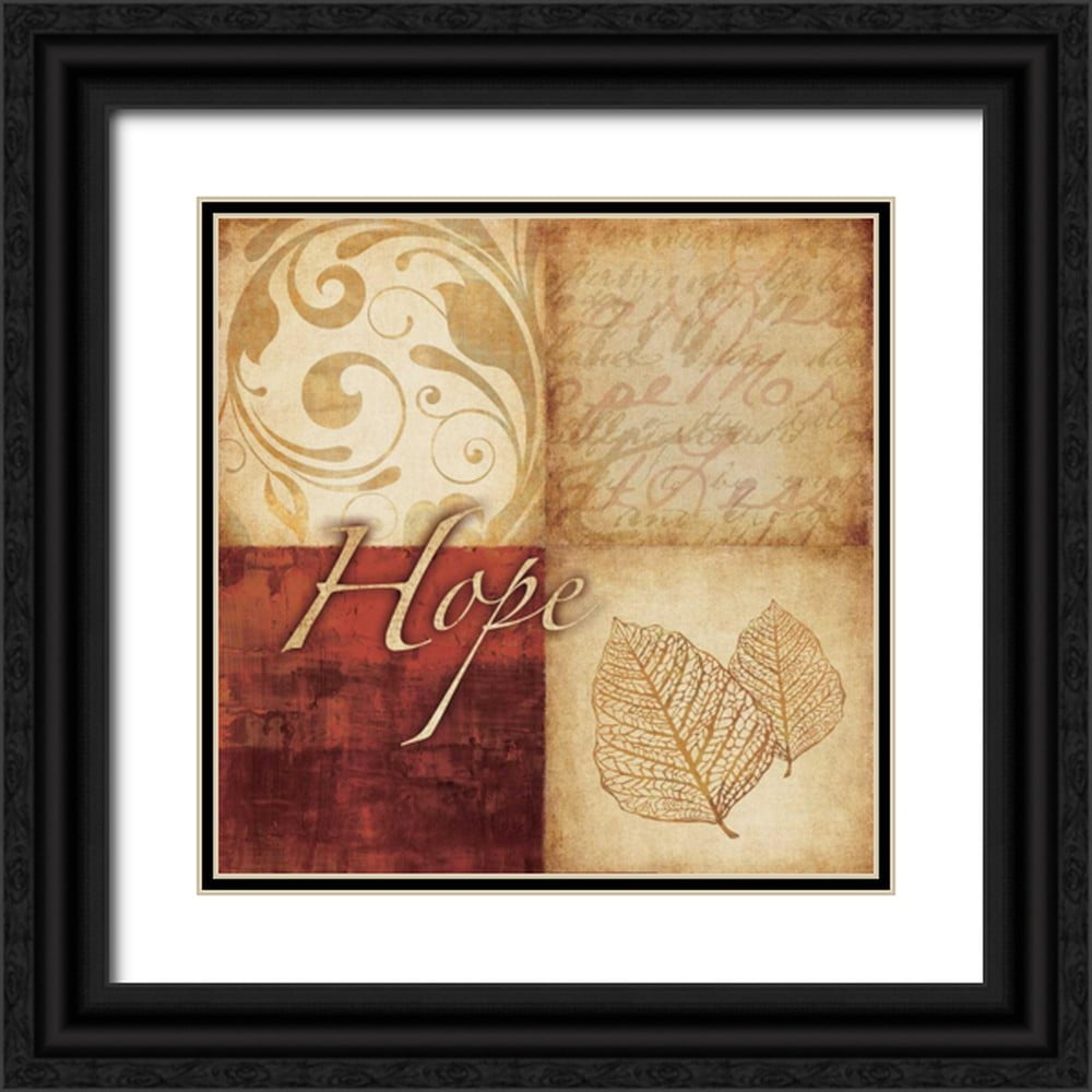 Emery, Kristin 26x26 Black Ornate Wood Framed with Double Matting ...