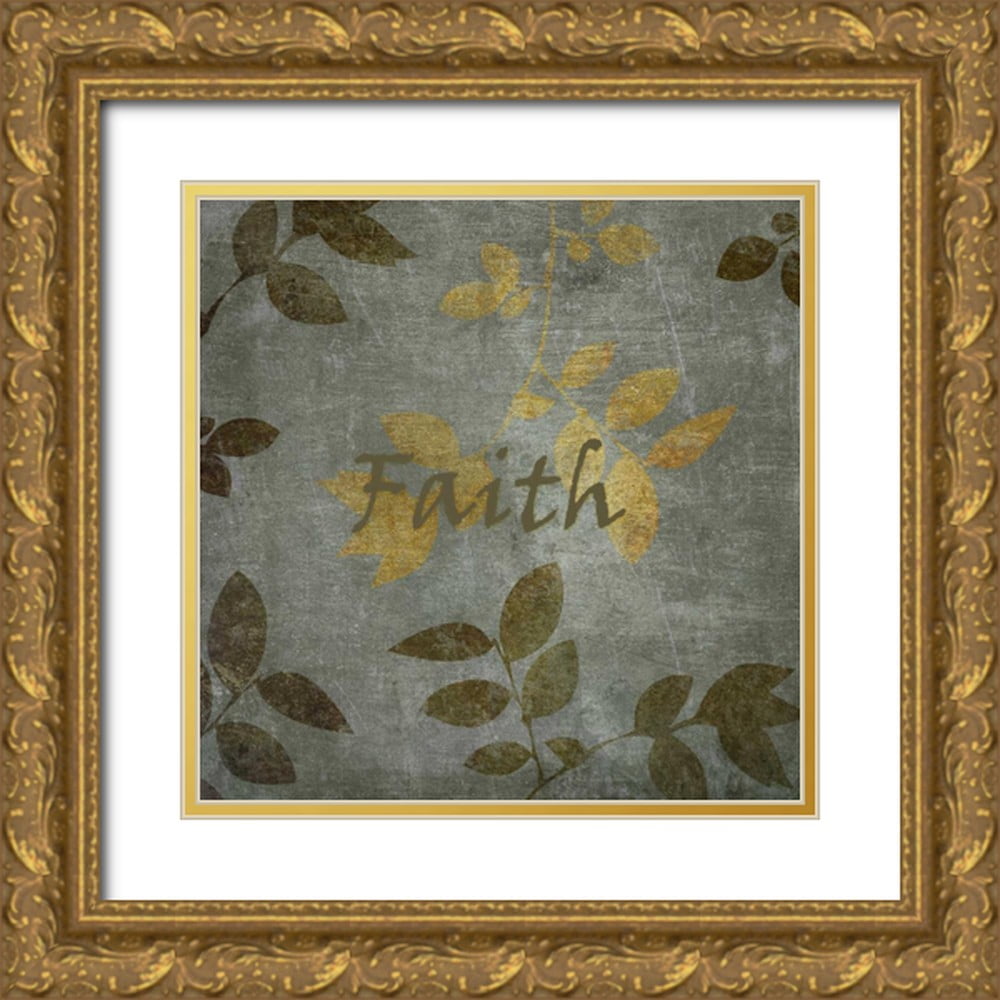 Emery, Kristin 26x26 Gold Ornate Wood Framed with Double Matting Museum ...