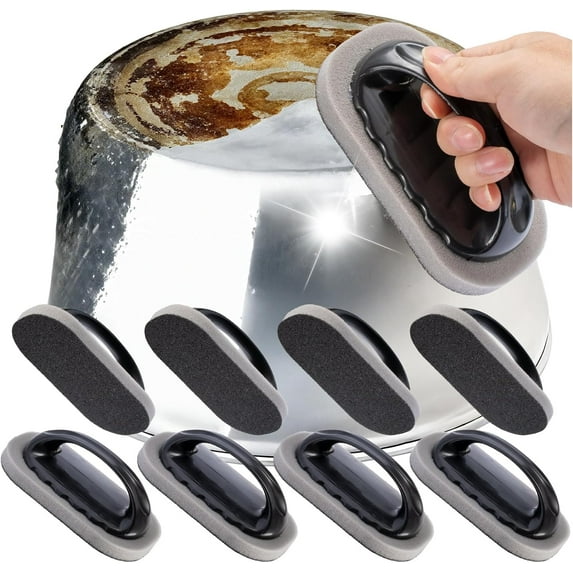 Emery Pot Scrubber Cleaning Sponges,8Pack Magic Carborundum Sponge ...