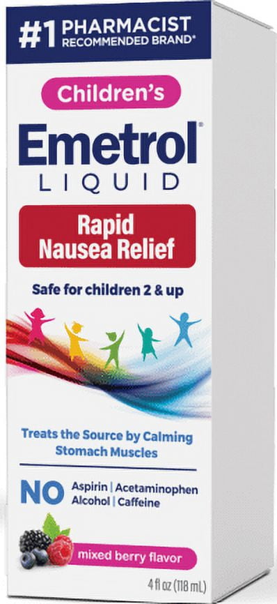 Emetrol Children's Nausea and Upset Stomach Relief, Cherry, 4 oz ...