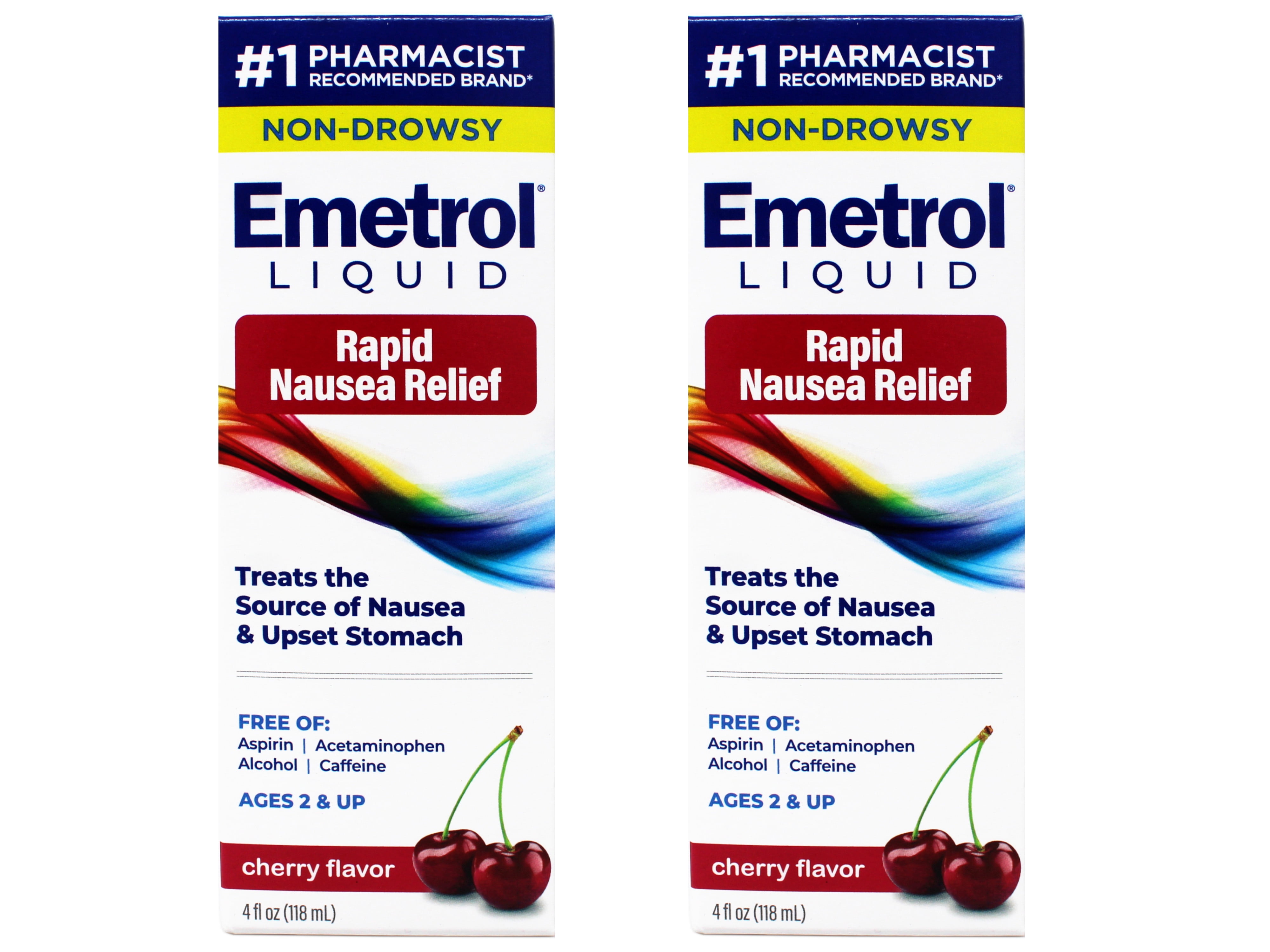 Emetrol Nausea Relief Liquid Cherry 4 oz (Pack of 2) - Walmart.com