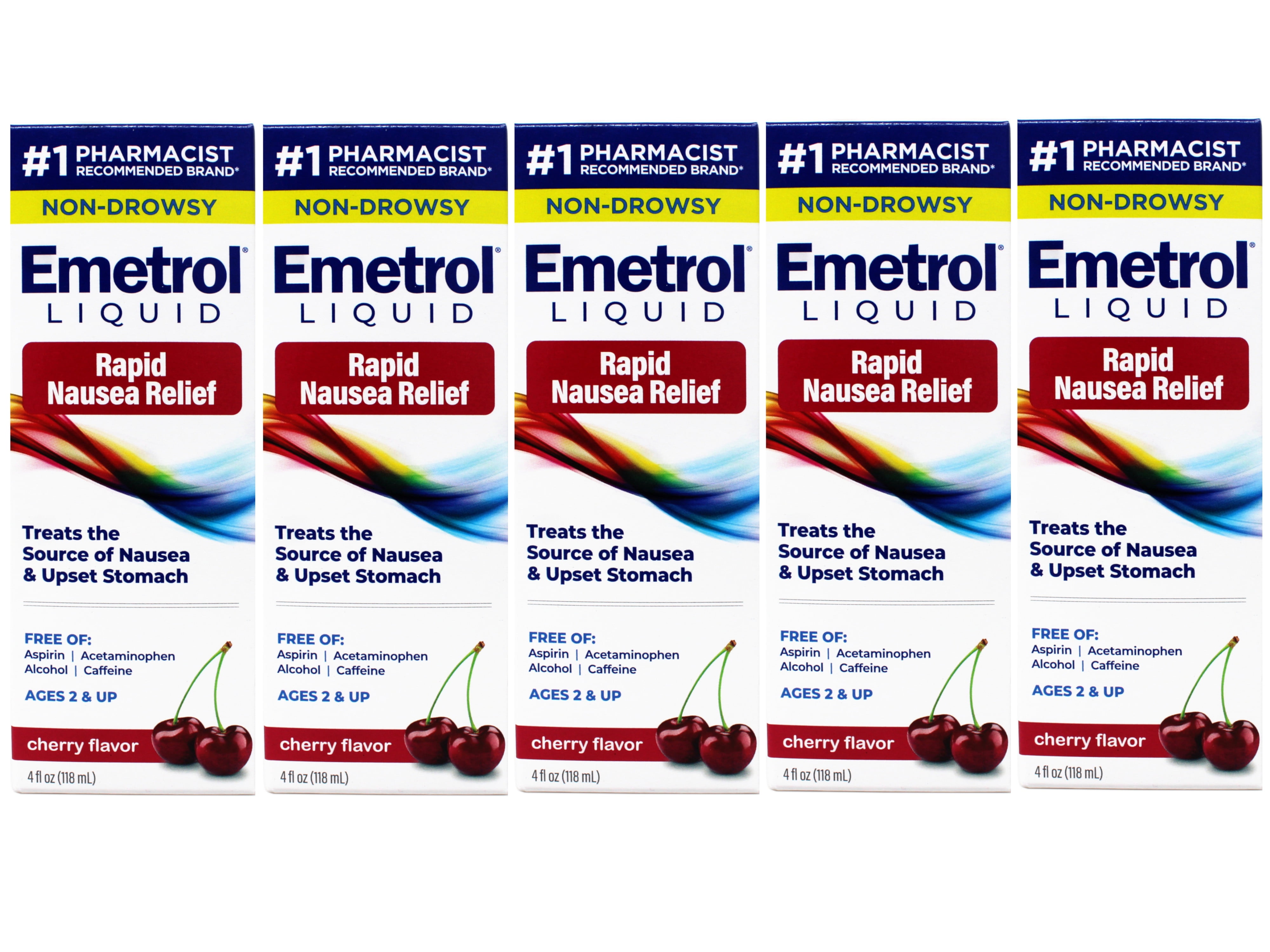 Emetrol Nausea and Upset Stomach Relief Liquid Medication, Cherry ...