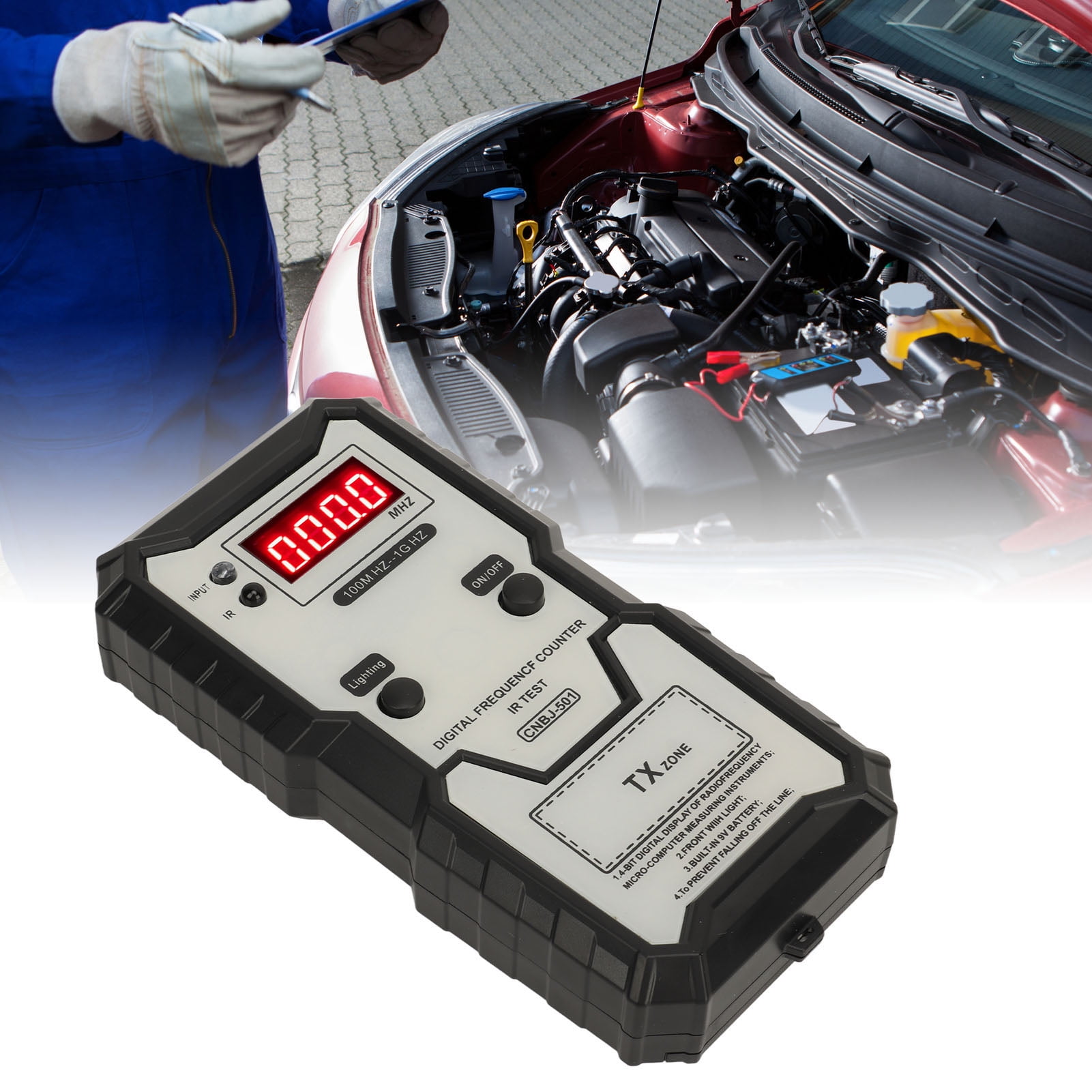 Emf Detector, Remote Keys Infrared Frequency Tester 100M HZ to 1G HZ ...