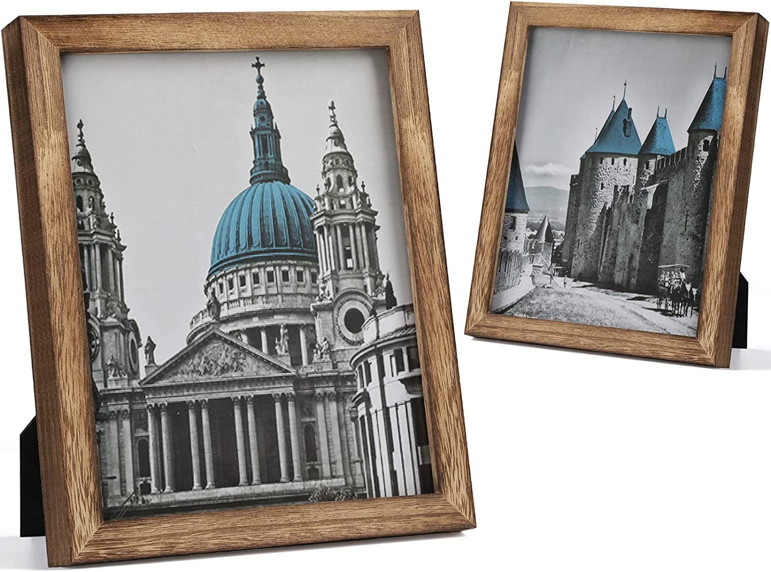 Emfogo 8x10 Picture, Pack of 2 Picture Frames 8 by 10 with Real Glass ...