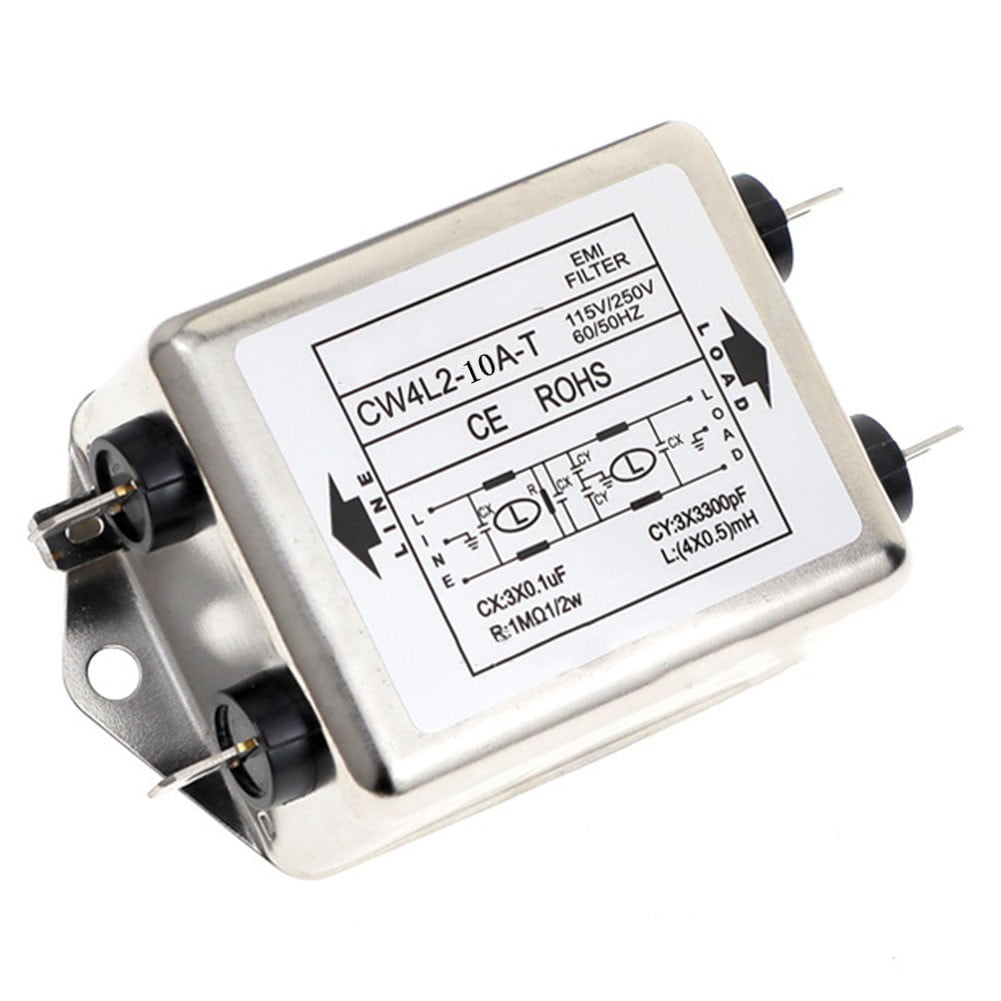 Emi Power Filter Single-Phase Double-Section Power Filter 3A/6A/10A ...