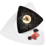 Emi Trp6bl 6" Triangle Plastic Black Dessert Plates Cake Appetizer ...