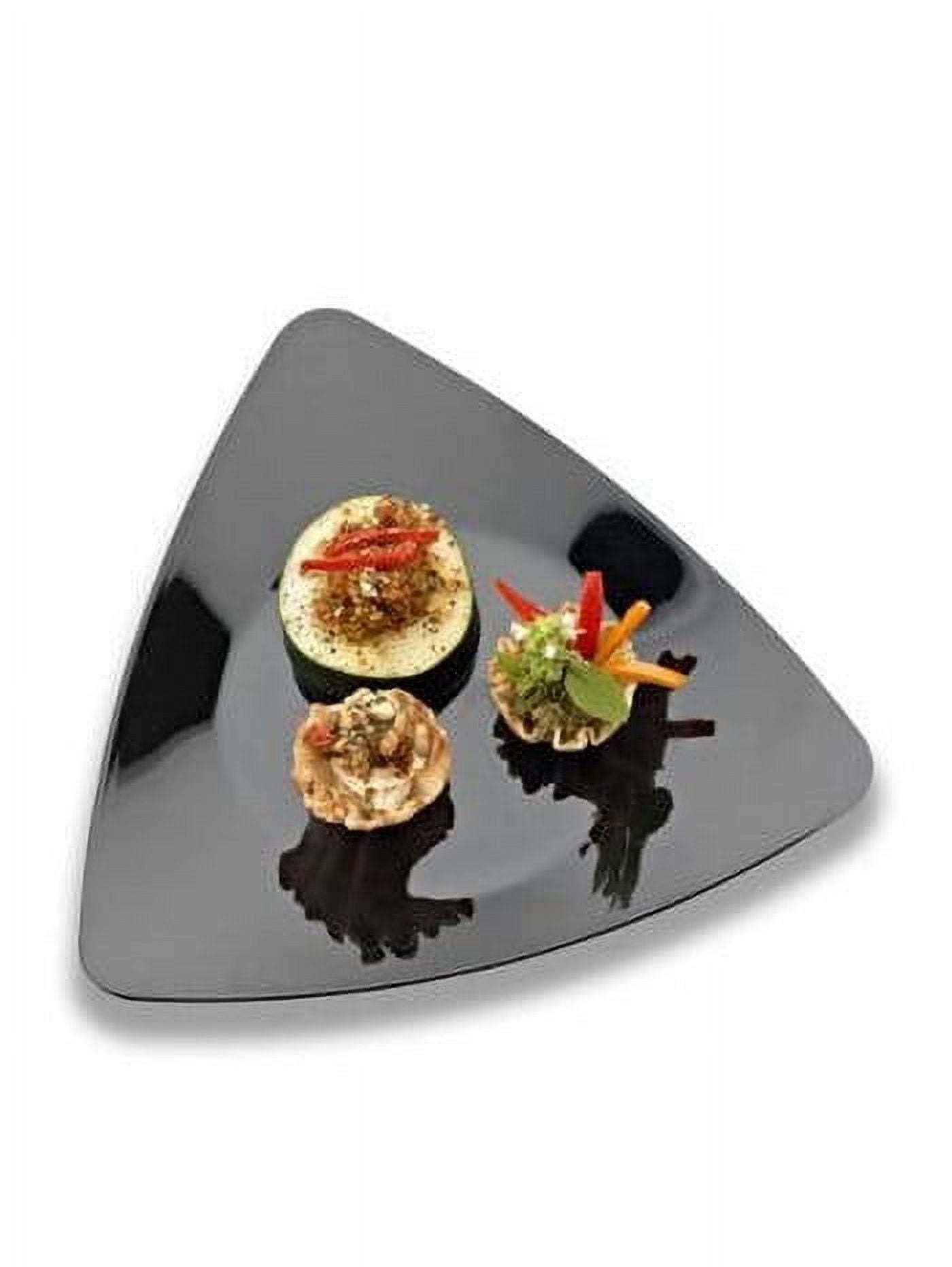 Emi Yoshi Black Triangle Plastic 10 Inch Dinner Plates 10 Set - Walmart.com
