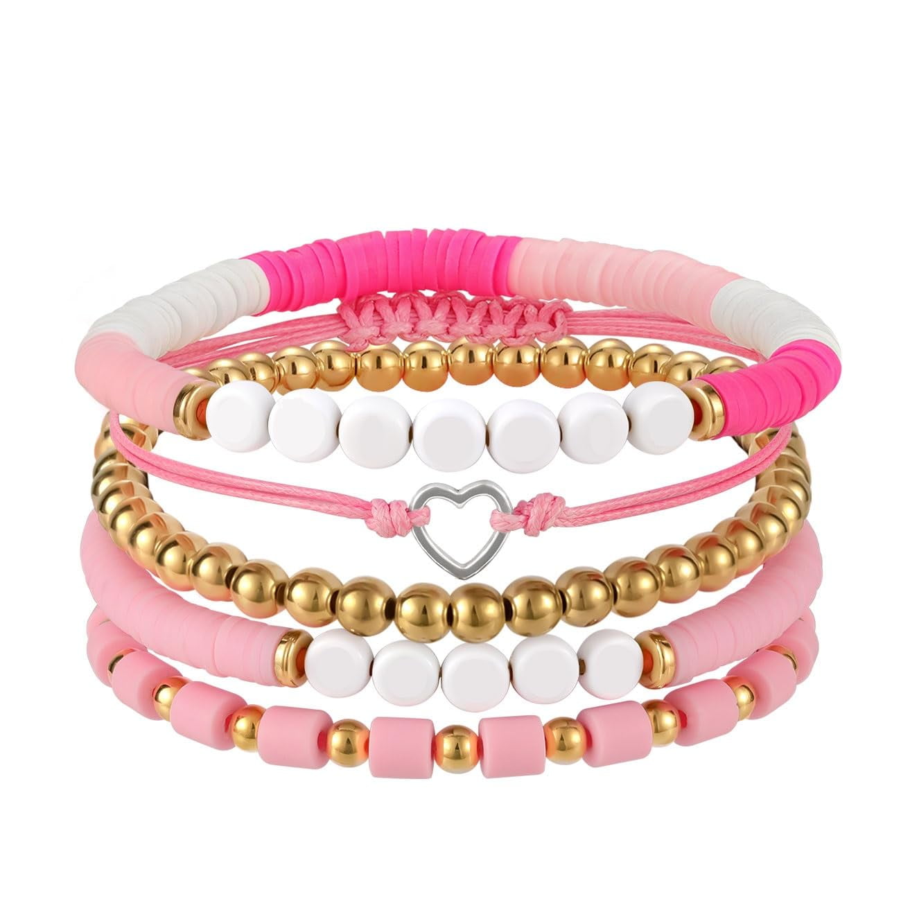 Emibele Colorful Beaded Stretch Bracelet, 5 Piece - Walmart.com