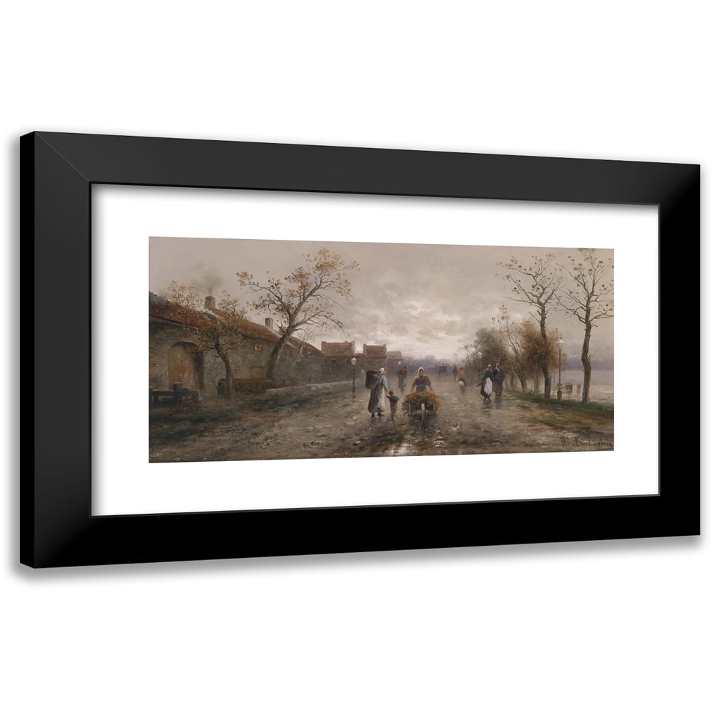 Emil Barbarini 24x14 Black Modern Framed Museum Art Print Titled - On ...