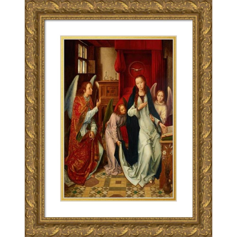 Emil Bublitz 14x18 Gold Ornate Wood Frame and Double Matted Museum Art ...