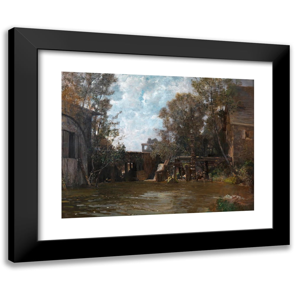 Emil Jakob Schindler 14x12 Black Modern Framed Museum Art Print Titled ...