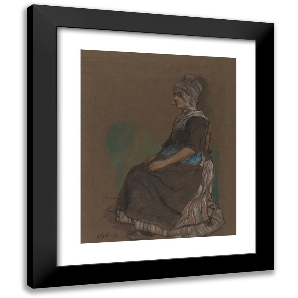 Emil Orlik 15x18 Black Modern Framed Museum Art Print Titled - Volendam ...