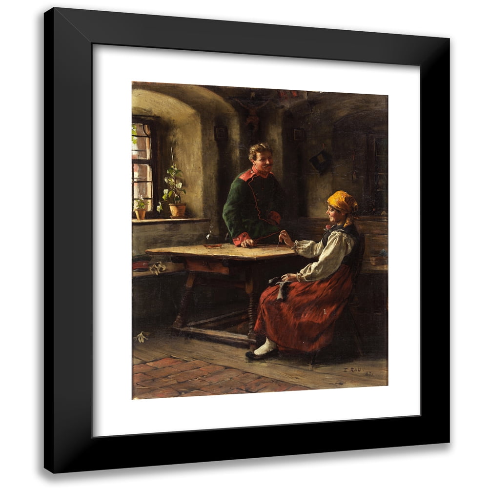 Emil Rau 15x18 Black Modern Framed Museum Art Print Titled - Officer ...