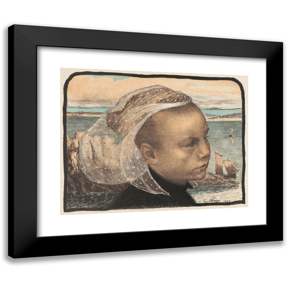 Emile Auguste Wery 14x12 Black Modern Framed Museum Art Print Titled ...