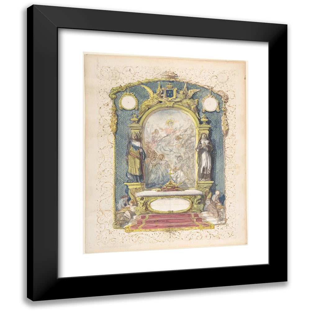 Emile-Charles Wattier 12x14 Black Modern Framed Museum Art Print Titled ...